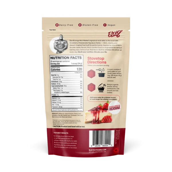 Elev8 Creamy Rice Strawberry Cheesecake | Carb for Energy